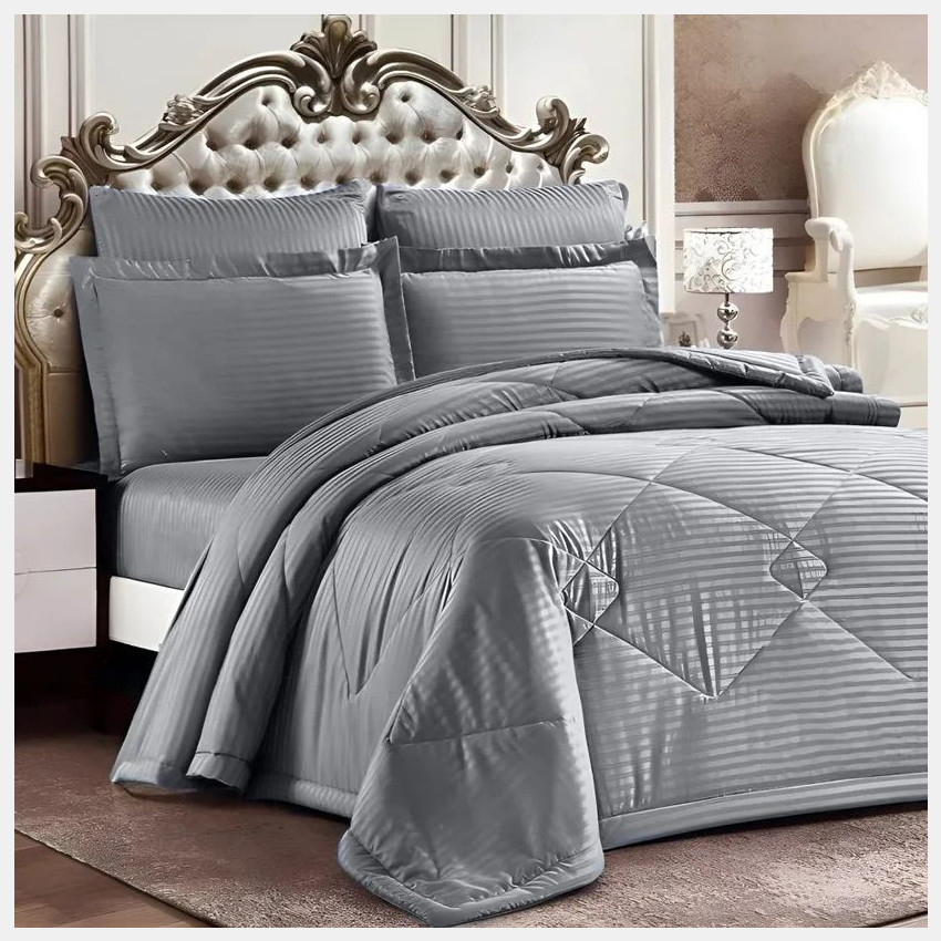 Постельное белье с одеялом-покрывалом Maralin серый (евро) Эфор из ...